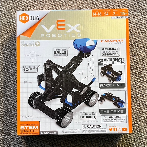 Hexbug | Toys | Vex Robotics Catapult Launcher Black And Blue | Poshmark